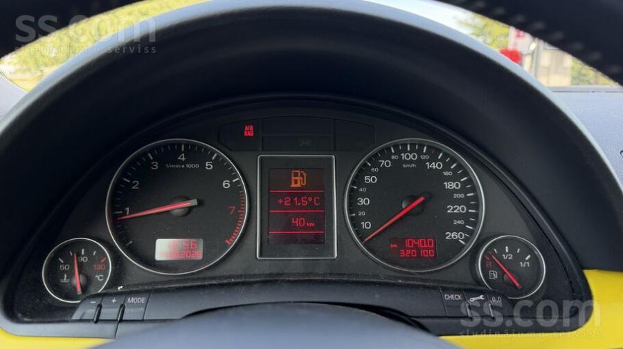 Желтый Ауди А4 2002 в Рига, объемом двигателя 2.00 л и пробегом 320 тыс. км за 2450 €, фото 10 на AUTOMOTO.COM.LV
