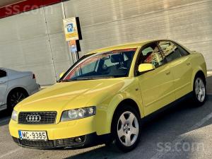 Dzeltens Audi A4 2003 Rīga, ar dzinēja tilpumu 2.00 L un nobraukumu 320 tūkst. km par 1850 €, foto  vietnē AUTOMOTO.COM.LV