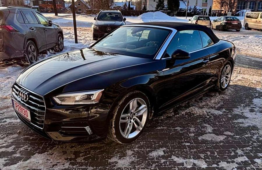 Black Audi A5 2019 in Druskininkai, with an engine capacity of 1.98 L and mileage of 82 thousand km for 25894 €, photo 1 on AUTOMOTO.COM.LV