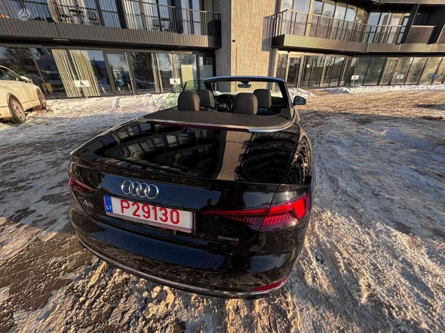 Black Audi A5 2019 in Druskininkai, with an engine capacity of 1.98 L and mileage of 82 thousand km for 25894 €, photo 6 on AUTOMOTO.COM.LV