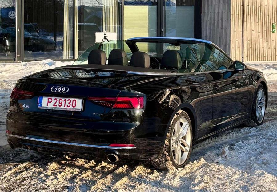 Black Audi A5 2019 in Druskininkai, with an engine capacity of 1.98 L and mileage of 82 thousand km for 25894 €, photo 9 on AUTOMOTO.COM.LV