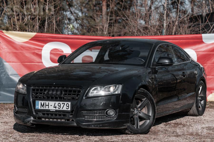 Black Audi A5 2008 in Riga, with an engine capacity of 2.70 L and mileage of 269 thousand km for 5650 €, photo 1 on AUTOMOTO.COM.LV