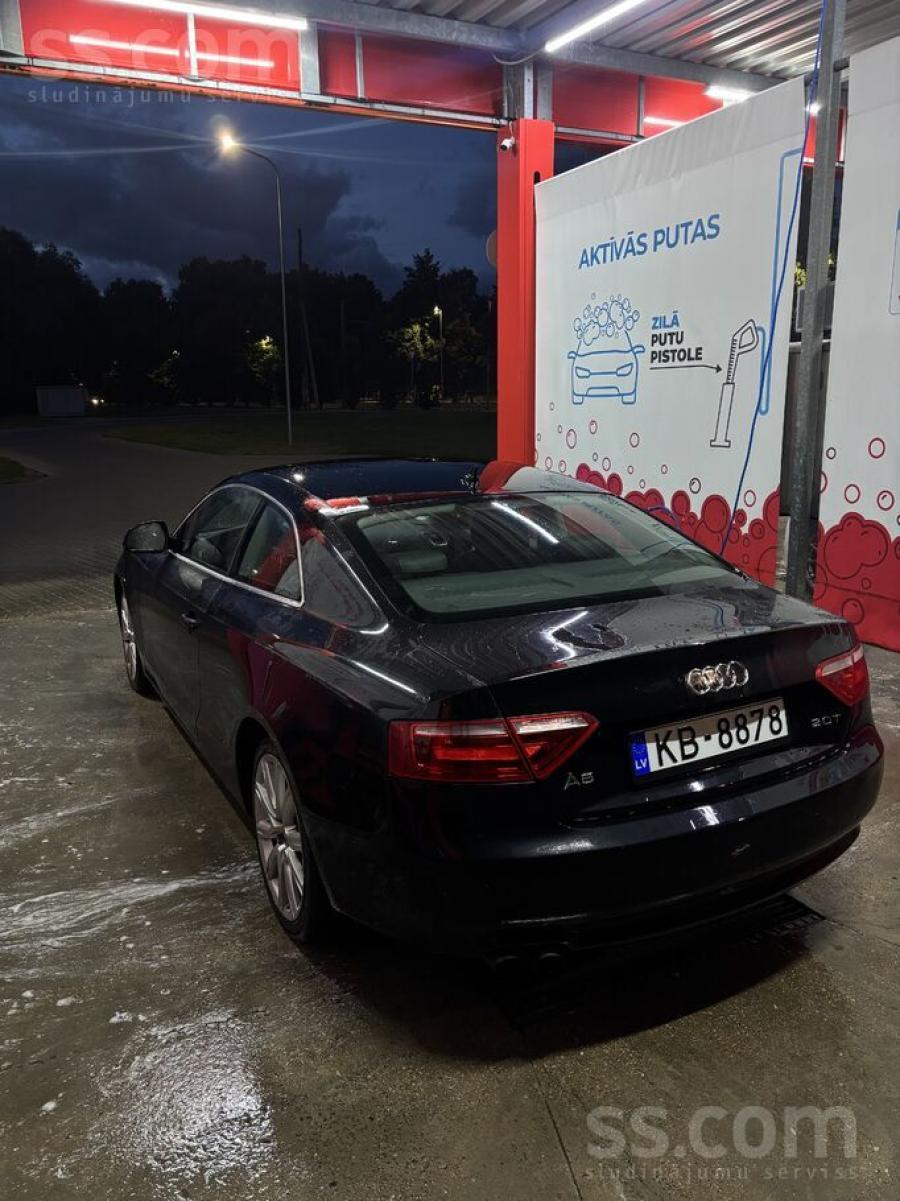 Black Audi A5 2008 in Riga, with an engine capacity of 2.00 L and mileage of 216 thousand km for 5750 €, photo 6 on AUTOMOTO.COM.LV