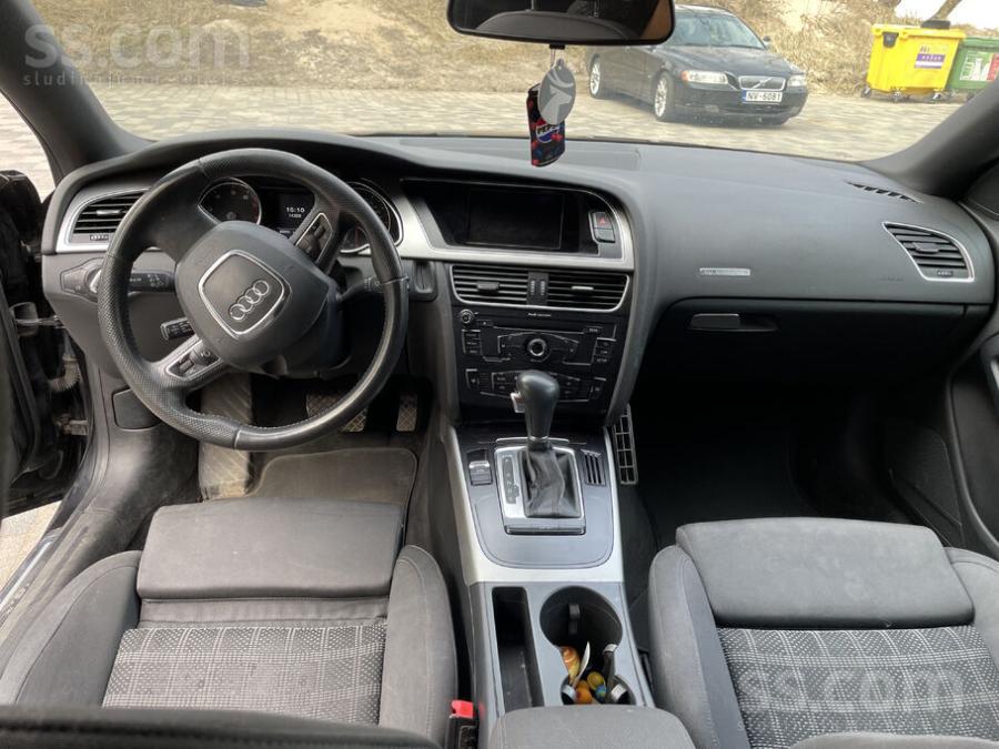 Black Audi A5 2010 in Riga, with an engine capacity of 2.00 L and mileage of 394 thousand km for 5800 €, photo 7 on AUTOMOTO.COM.LV