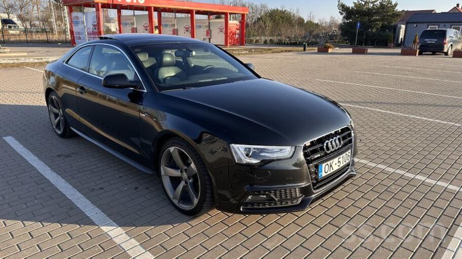 Black Audi A5 2012 in Riga, with an engine capacity of 3.00 L and mileage of 0 thousand km for 9300 €, photo 1 on AUTOMOTO.COM.LV