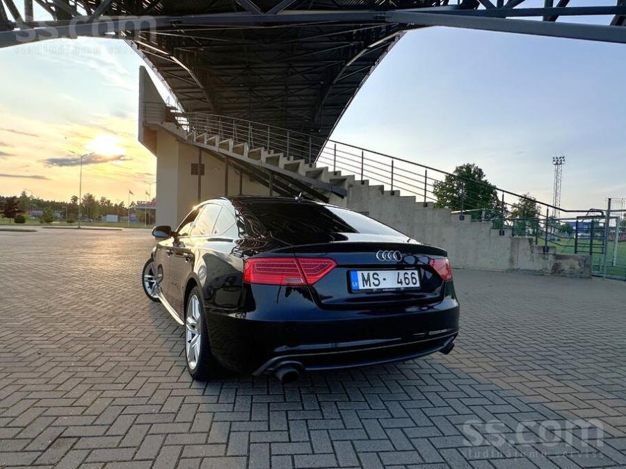 Black Audi A5 2012 in Riga, with an engine capacity of 1.80 L and mileage of 242 thousand km for 8900 €, photo 4 on AUTOMOTO.COM.LV