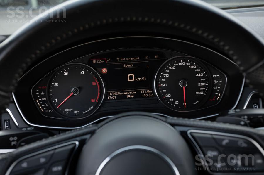 Black Audi A5 2018 in Jelgava, with an engine capacity of 3.00 L and mileage of 181 thousand km for 26400 €, photo 12 on AUTOMOTO.COM.LV