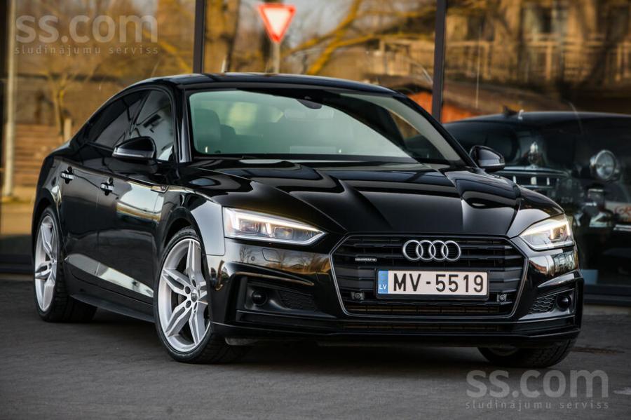 Black Audi A5 2018 in Jelgava, with an engine capacity of 3.00 L and mileage of 181 thousand km for 26400 €, photo 29 on AUTOMOTO.COM.LV