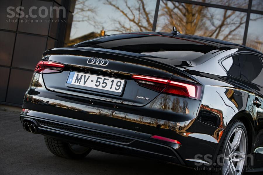Black Audi A5 2018 in Jelgava, with an engine capacity of 3.00 L and mileage of 181 thousand km for 26400 €, photo 33 on AUTOMOTO.COM.LV