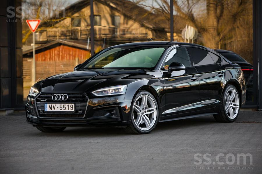 Black Audi A5 2018 in Jelgava, with an engine capacity of 3.00 L and mileage of 181 thousand km for 26400 €, photo 35 on AUTOMOTO.COM.LV
