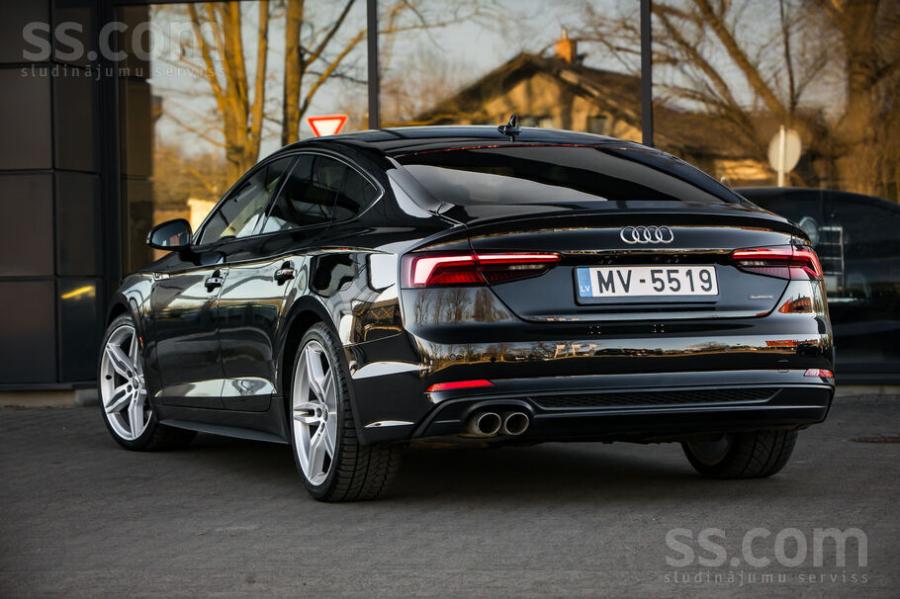 Black Audi A5 2018 in Jelgava, with an engine capacity of 3.00 L and mileage of 181 thousand km for 26400 €, photo 36 on AUTOMOTO.COM.LV