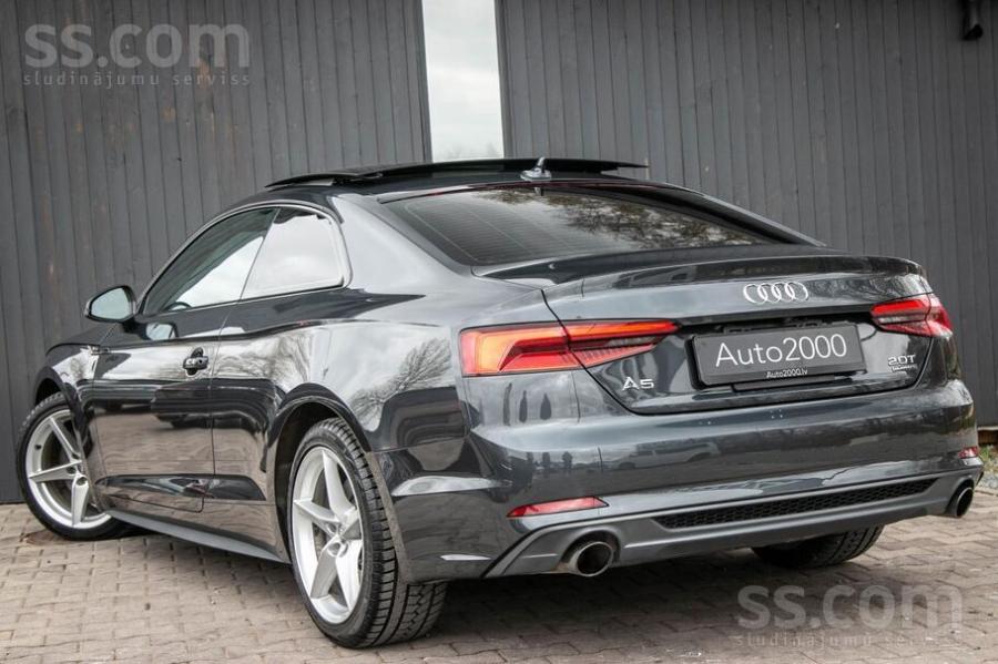 Melns Audi A5 2018 Tukums, ar dzinēja tilpumu 2.00 L un nobraukumu 88 tūkst. km par 21990 €, foto 6 vietnē AUTOMOTO.COM.LV