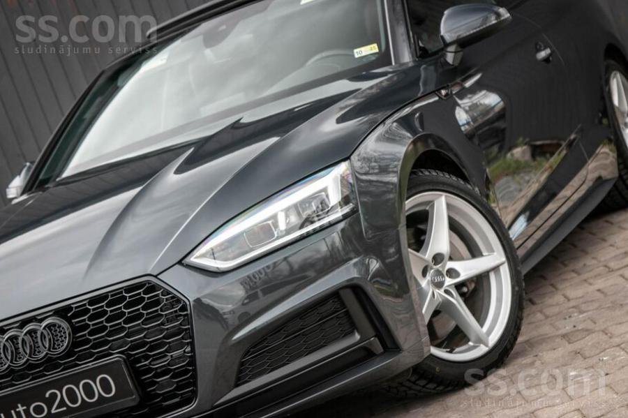 Melns Audi A5 2018 Tukums, ar dzinēja tilpumu 2.00 L un nobraukumu 88 tūkst. km par 21990 €, foto 7 vietnē AUTOMOTO.COM.LV