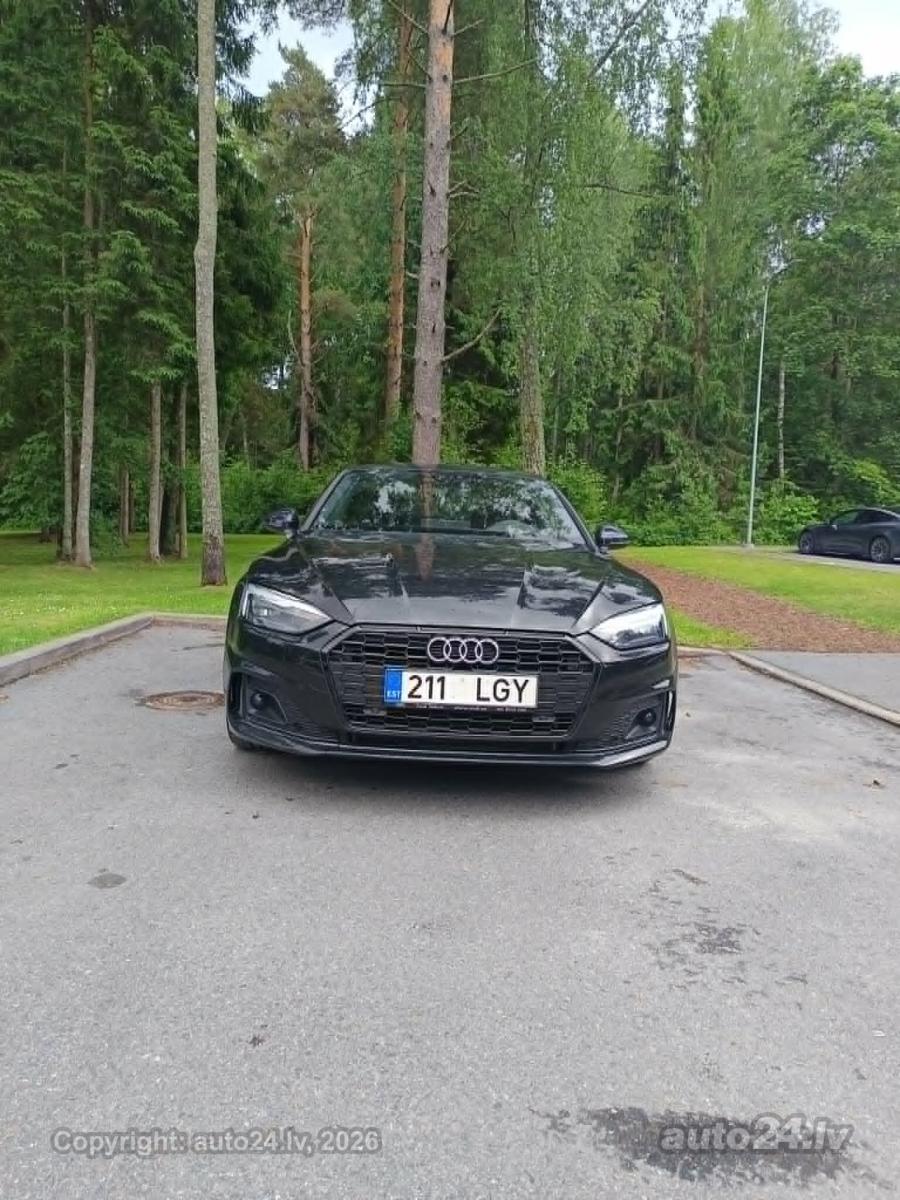 Melns Audi A5 2022 Tallina, ar dzinēja tilpumu 2.00 L un nobraukumu 24 tūkst. km par 31700 €, foto 1 vietnē AUTOMOTO.COM.LV