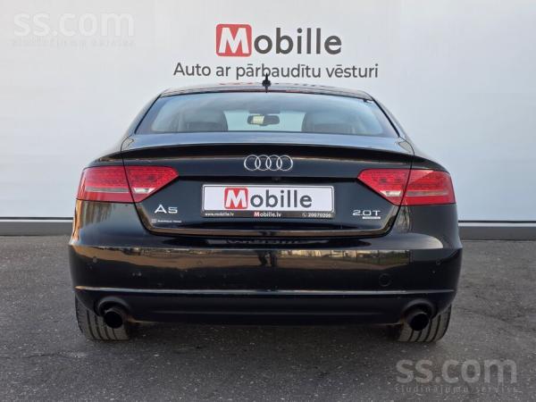 Black Audi A5 2009 in Riga, with an engine capacity of 2.00 L and mileage of 188 thousand km for 8800 €, photo 5 on AUTOMOTO.COM.LV