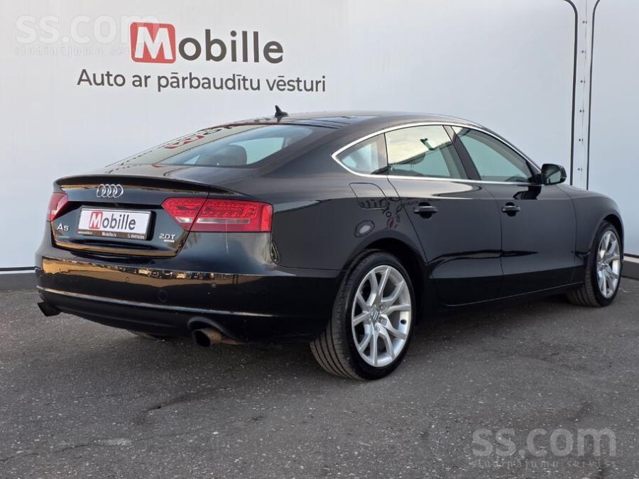 Black Audi A5 2009 in Riga, with an engine capacity of 2.00 L and mileage of 188 thousand km for 8800 €, photo 7 on AUTOMOTO.COM.LV