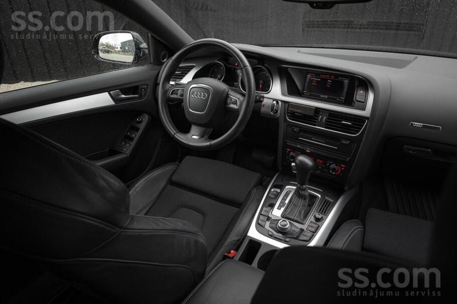 Black Audi A5 2011 in Riga, with an engine capacity of 2.00 L and mileage of 261 thousand km for 10250 €, photo 6 on AUTOMOTO.COM.LV