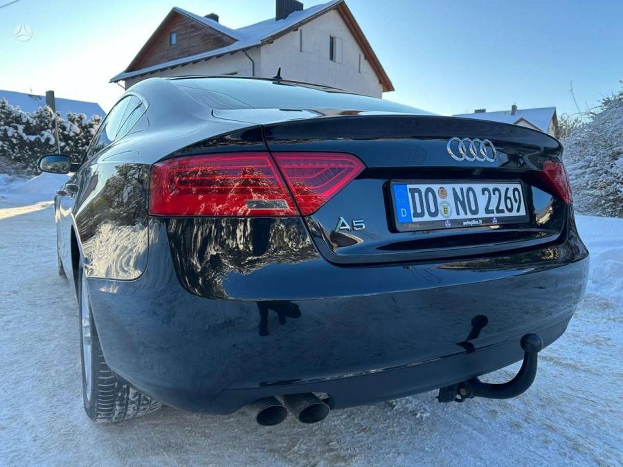 Melns Audi A5 2012 Viļņa, ar dzinēja tilpumu 1.97 L un nobraukumu 220 tūkst. km par 10550 €, foto 7 vietnē AUTOMOTO.COM.LV
