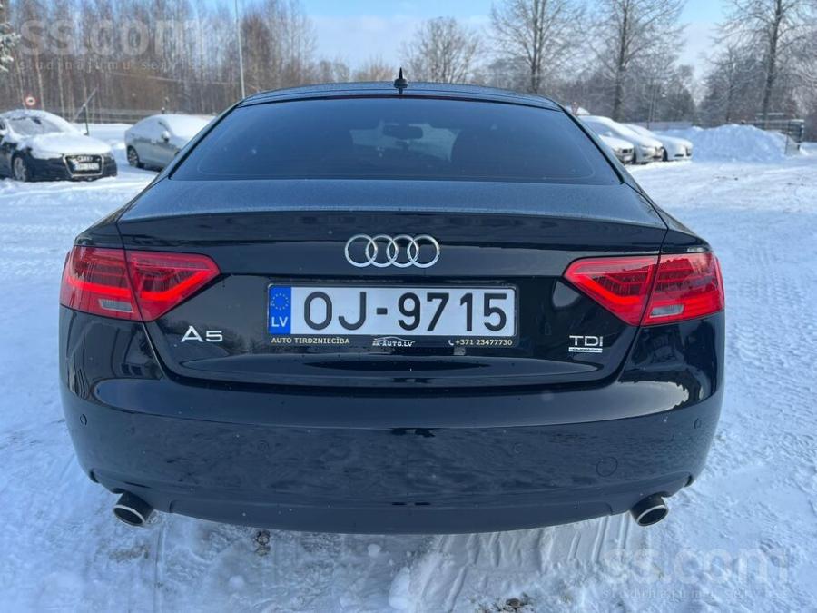Melns Audi A5 2012 Kuldīga, ar dzinēja tilpumu 3.00 L un nobraukumu 266 tūkst. km par 10190 €, foto 6 vietnē AUTOMOTO.COM.LV