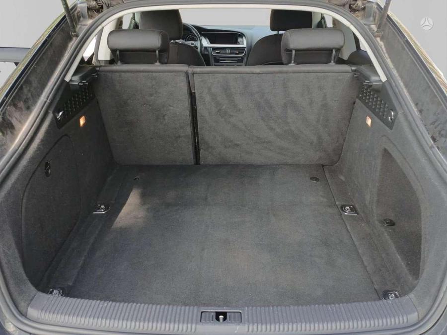 Black Audi A5 2013 in Vilnius, with an engine capacity of 2.00 L and mileage of 89 thousand km for 9490 €, photo 15 on AUTOMOTO.COM.LV
