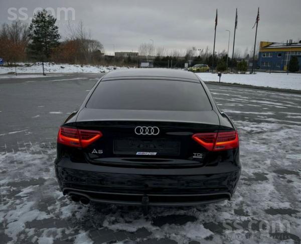 Black Audi A5 2014 in Telschi, with an engine capacity of 2.00 L and mileage of 257 thousand km for 10699 €, photo 5 on AUTOMOTO.COM.LV