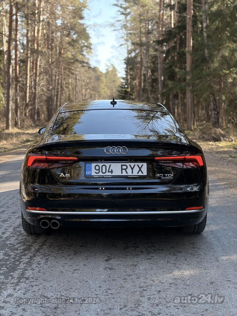 Black Audi A5 2019 in Tallinn, with an engine capacity of 2.00 L and mileage of 115 thousand km for 23499 €, photo 5 on AUTOMOTO.COM.LV