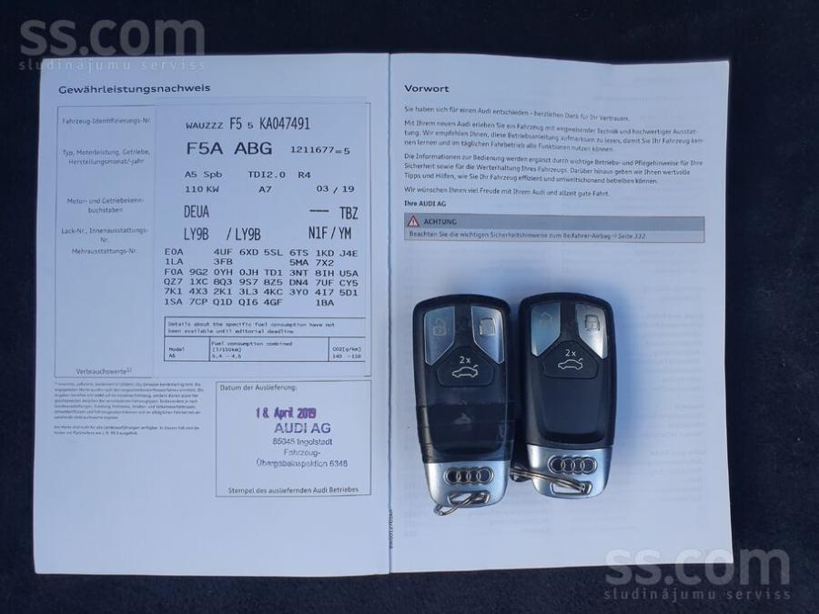 Черный Ауди А5 2019 в Рига, объемом двигателя 2.00 л и пробегом 178 тыс. км за 18900 €, фото 36 на AUTOMOTO.COM.LV