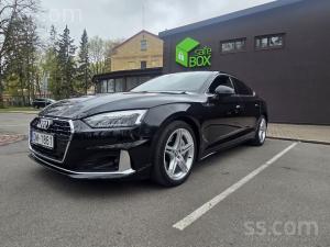 Black Audi A5 2021 in Riga, with an engine capacity of 3.00 L and mileage of 0 thousand km for 29900 €, photo  on AUTOMOTO.COM.LV