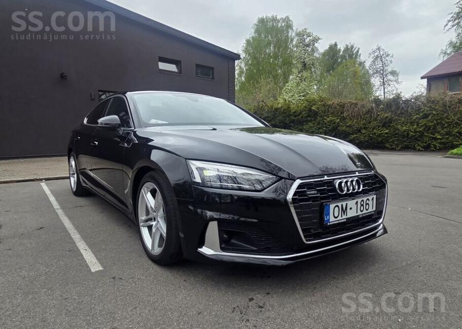 Black Audi A5 2021 in Riga, with an engine capacity of 3.00 L and mileage of 0 thousand km for 29900 €, photo 3 on AUTOMOTO.COM.LV