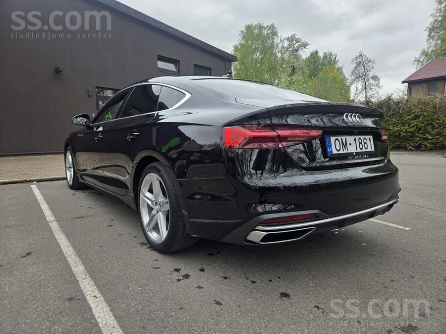 Black Audi A5 2021 in Riga, with an engine capacity of 3.00 L and mileage of 0 thousand km for 29900 €, photo 4 on AUTOMOTO.COM.LV