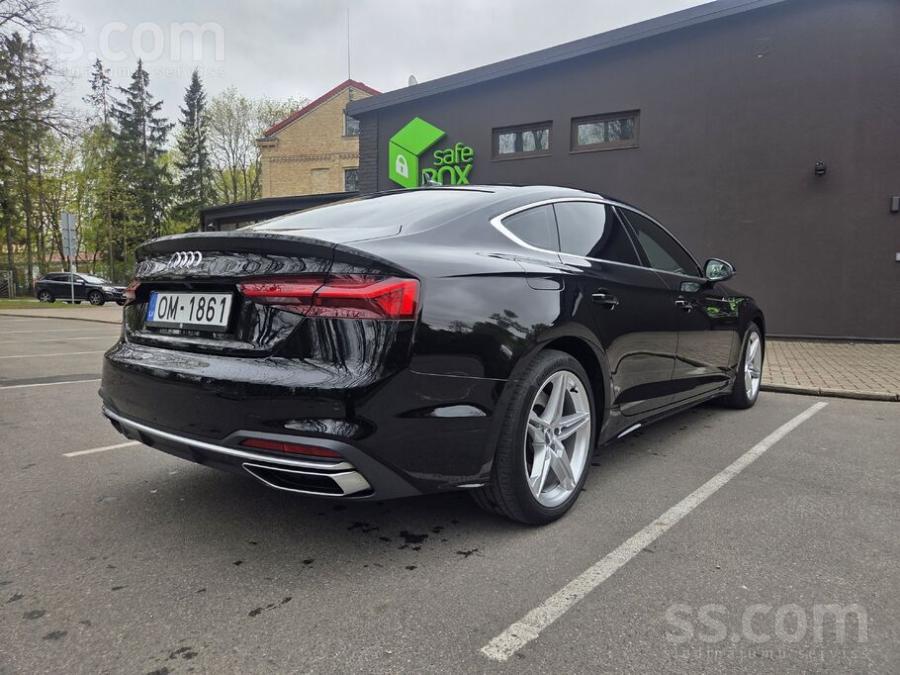 Black Audi A5 2021 in Riga, with an engine capacity of 3.00 L and mileage of 0 thousand km for 29900 €, photo 5 on AUTOMOTO.COM.LV