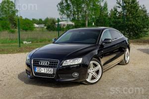 Melns Audi A5 2010 Rīga, ar dzinēja tilpumu 2.70 L un nobraukumu 220 tūkst. km par 7200 €, foto  vietnē AUTOMOTO.COM.LV