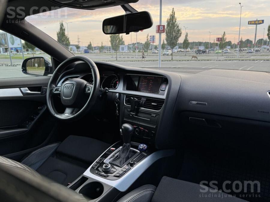 Black Audi A5 2010 in Riga, with an engine capacity of 2.00 L and mileage of 352 thousand km for 6700 €, photo 7 on AUTOMOTO.COM.LV