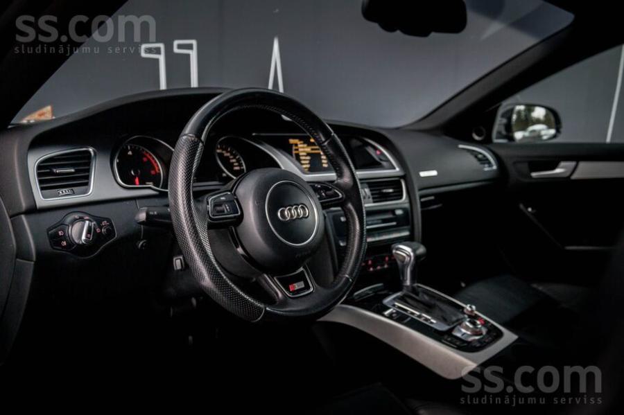 Black Audi A5 2013 in Riga, with an engine capacity of 3.00 L and mileage of 277 thousand km for 11990 €, photo 11 on AUTOMOTO.COM.LV