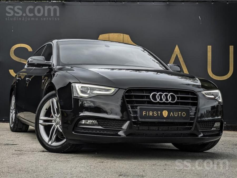 Black Audi A5 2014 in Tukums, with an engine capacity of 2.00 L and mileage of 242 thousand km for 10700 €, photo 1 on AUTOMOTO.COM.LV