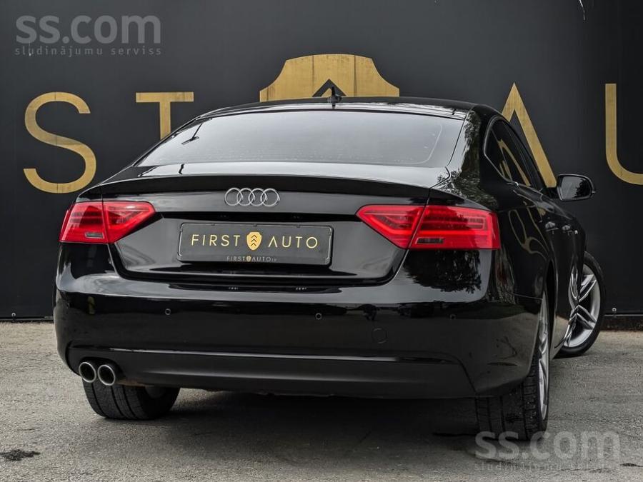 Black Audi A5 2014 in Tukums, with an engine capacity of 2.00 L and mileage of 242 thousand km for 10700 €, photo 5 on AUTOMOTO.COM.LV