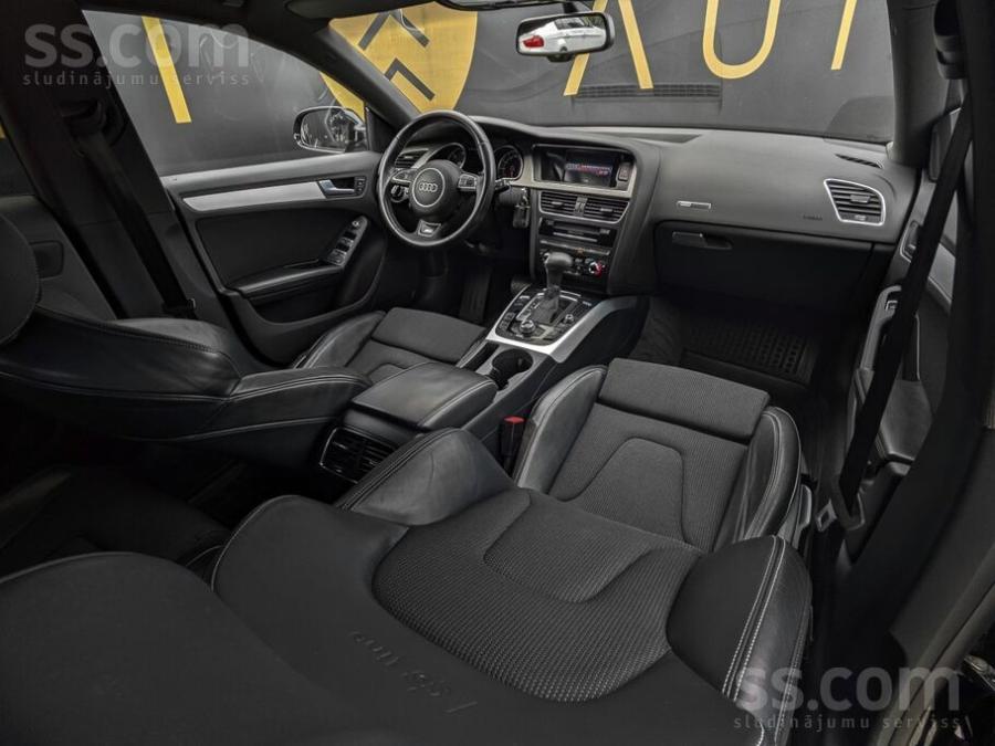 Black Audi A5 2014 in Tukums, with an engine capacity of 2.00 L and mileage of 242 thousand km for 10700 €, photo 6 on AUTOMOTO.COM.LV