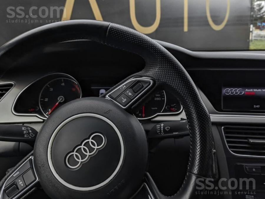 Black Audi A5 2014 in Tukums, with an engine capacity of 2.00 L and mileage of 242 thousand km for 10700 €, photo 13 on AUTOMOTO.COM.LV