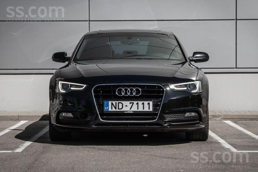Black Audi A5 2014 in Riga, with an engine capacity of 3.00 L and mileage of 0 thousand km for 11990 €, photo 3 on AUTOMOTO.COM.LV