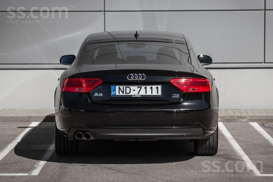 Black Audi A5 2014 in Riga, with an engine capacity of 3.00 L and mileage of 0 thousand km for 11990 €, photo 7 on AUTOMOTO.COM.LV