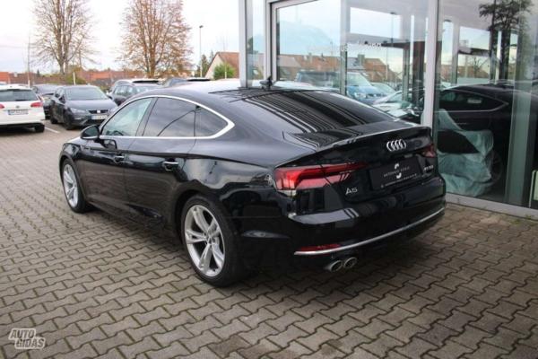 Black Audi A5 2018 in Kaunas, with an engine capacity of 2.00 L and mileage of 94 thousand km for 29538 €, photo 4 on AUTOMOTO.COM.LV