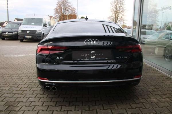 Black Audi A5 2018 in Kaunas, with an engine capacity of 2.00 L and mileage of 94 thousand km for 29538 €, photo 5 on AUTOMOTO.COM.LV