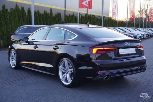 Black Audi A5 2019 in Kaunas, with an engine capacity of 2.00 L and mileage of 68 thousand km for 32649 €, photo 3 on AUTOMOTO.COM.LV