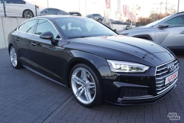 Black Audi A5 2019 in Kaunas, with an engine capacity of 2.00 L and mileage of 68 thousand km for 32649 €, photo 6 on AUTOMOTO.COM.LV