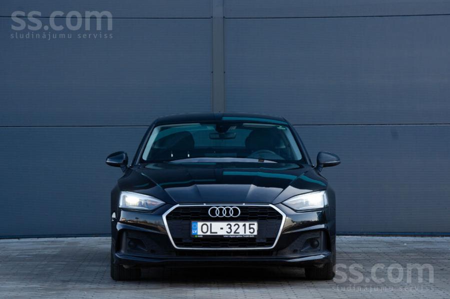 Black Audi A5 2021 in Riga, with an engine capacity of 2.00 L and mileage of 155 thousand km for 20990 €, photo 1 on AUTOMOTO.COM.LV