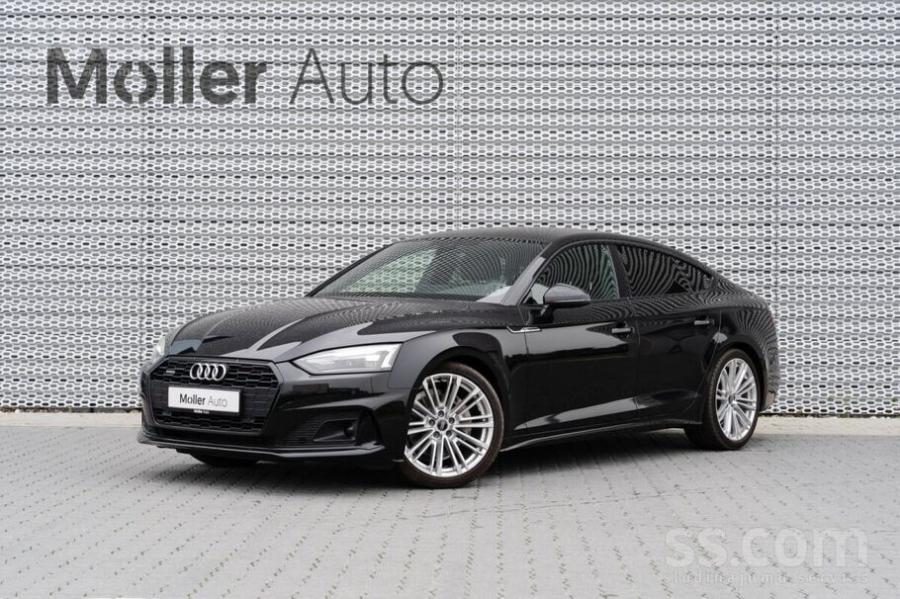 Black Audi A5 2022 in Riga, with an engine capacity of 2.00 L and mileage of 102 thousand km for 31800 €, photo 1 on AUTOMOTO.COM.LV