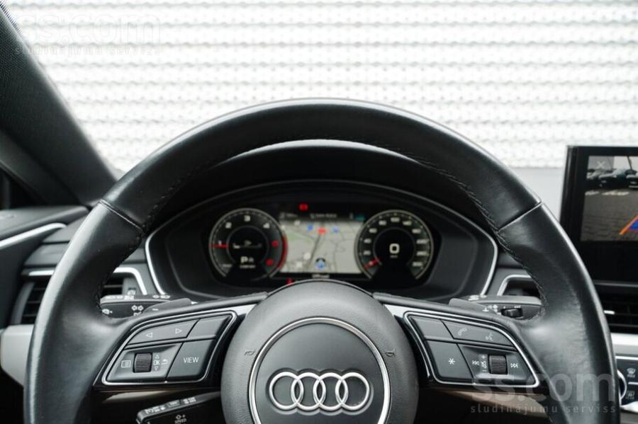 Black Audi A5 2022 in Riga, with an engine capacity of 2.00 L and mileage of 102 thousand km for 31800 €, photo 11 on AUTOMOTO.COM.LV