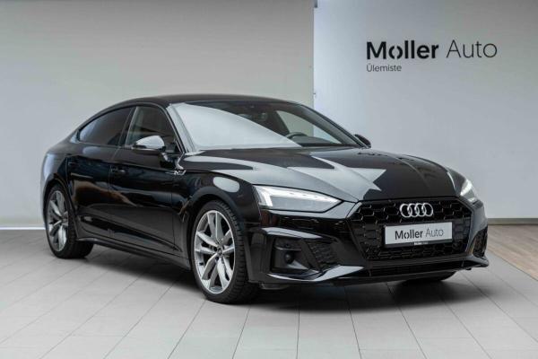 Melns Audi A5 2023 Peetri, ar dzinēja tilpumu 2.00 L un nobraukumu 0 tūkst. km par 38300 €, foto 2 vietnē AUTOMOTO.COM.LV