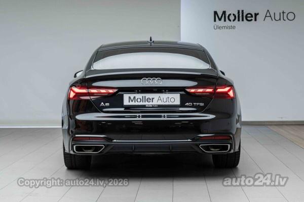 Black Audi A5 2023 in Tallinn, with an engine capacity of 2.00 L and mileage of 46 thousand km for 38300 €, photo 6 on AUTOMOTO.COM.LV