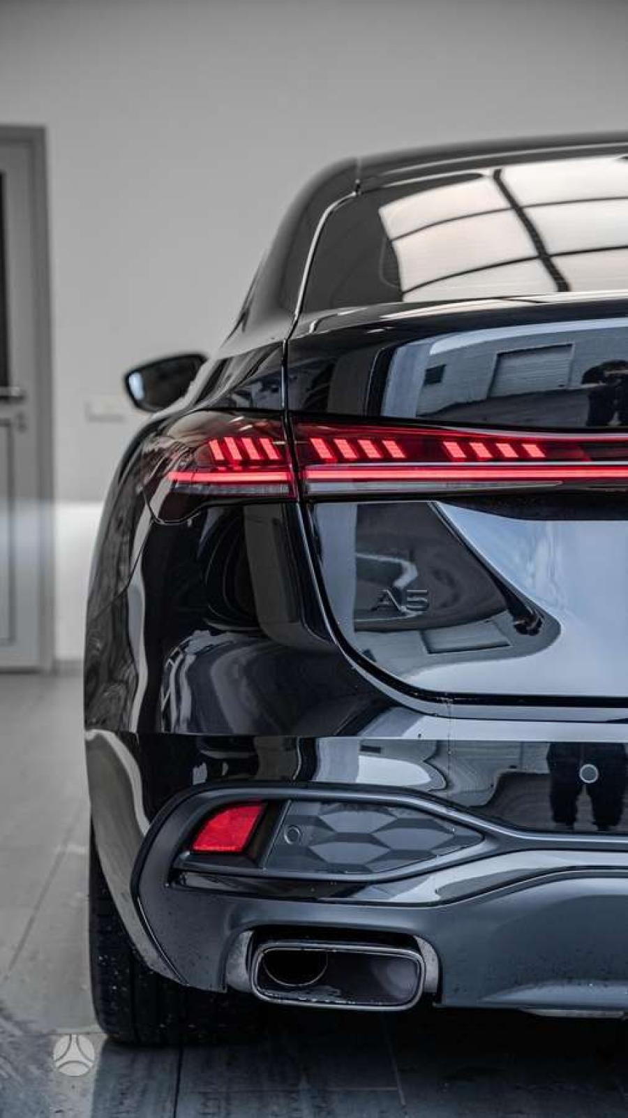 Black Audi A5 2025 in Klaipeda, with an engine capacity of 1.98 L and mileage of 22 thousand km for 59000 €, photo 24 on AUTOMOTO.COM.LV